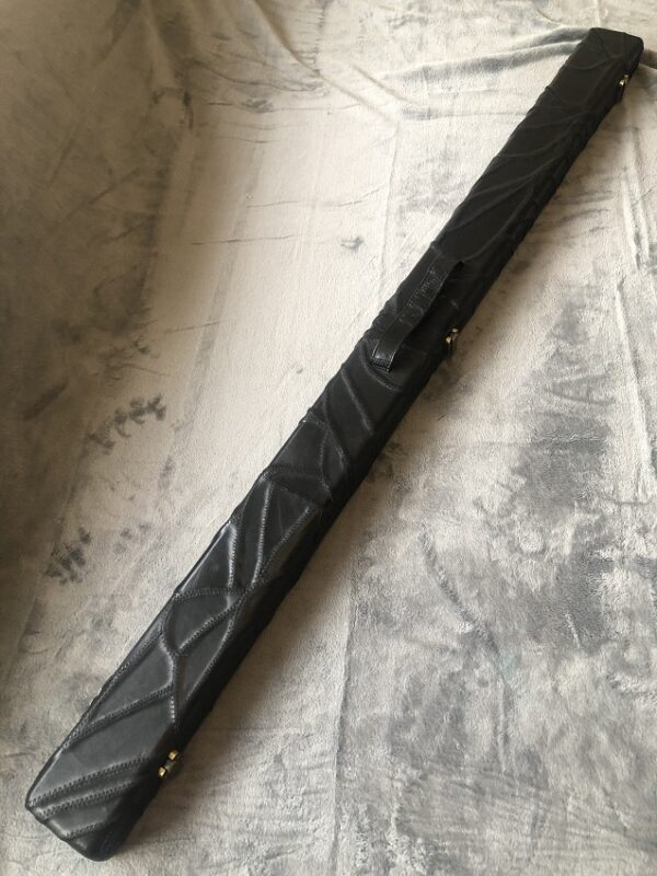 Three Quarter Black Real Leather Cue Case - Handmade Snooker Cues ...